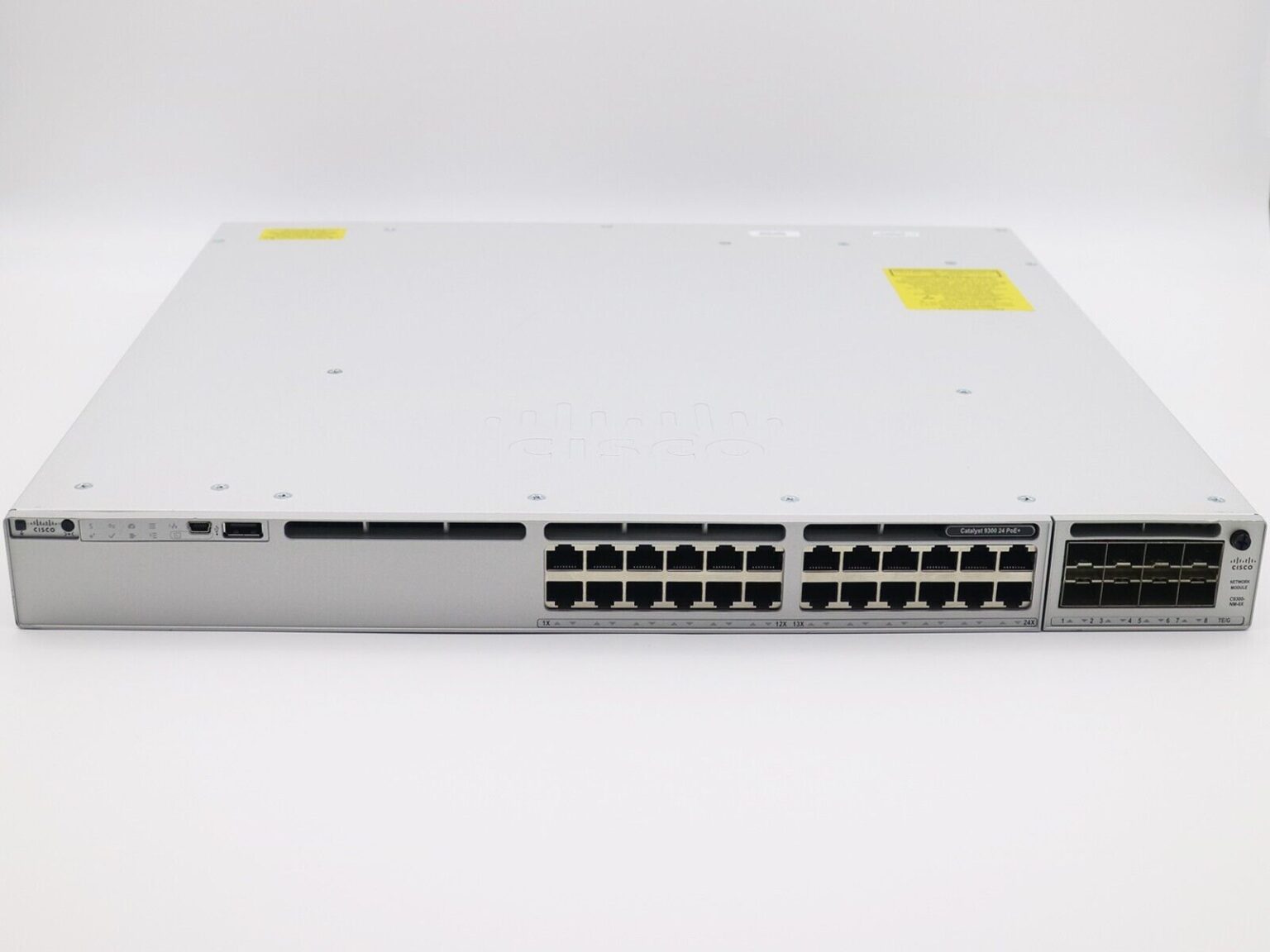 Cisco 9300 C9300-24P-E 24xGigE PoE+ with C9300-NM-8X Uplink, Unclaimed ...